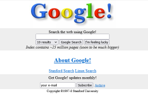 What Google Looked Like 25 Years Ago